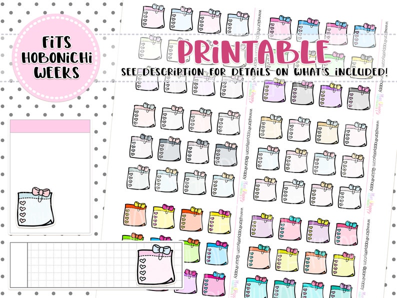 Printable Sticky Note Checklist Stickers Printable Planner | Etsy