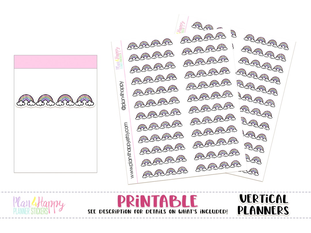 Rainbow Divider/header, for Standard Vertical Planners, Printable ...