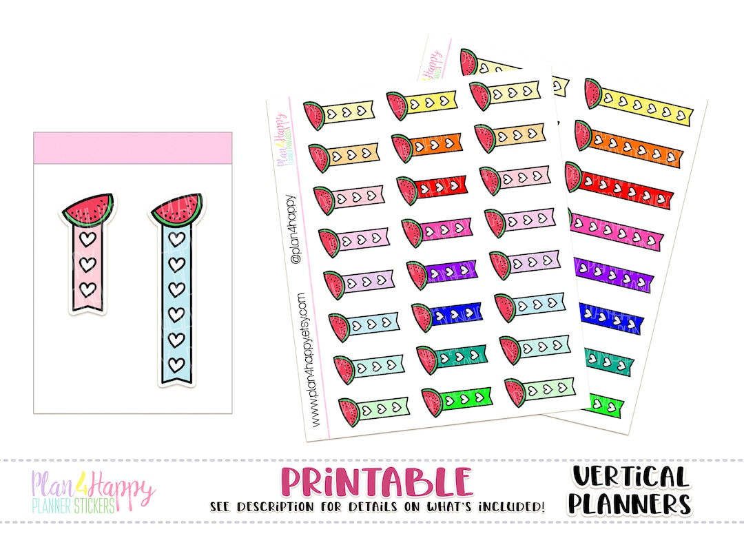 Watermelon Checklists, Printable Planner Stickers, Planner Stickers ...