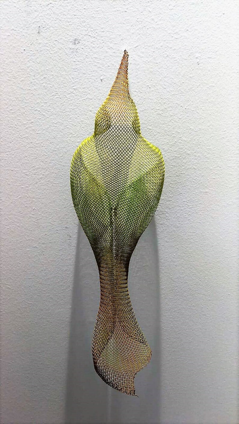 Wire Mesh Sculpture Wall Sculpture Bird Shelf Decor Object - Etsy