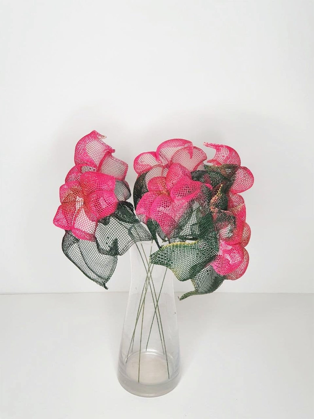 3D Decorative Metal-wire-mesh Bouquet | Flower Sculpture | Room Decor ...