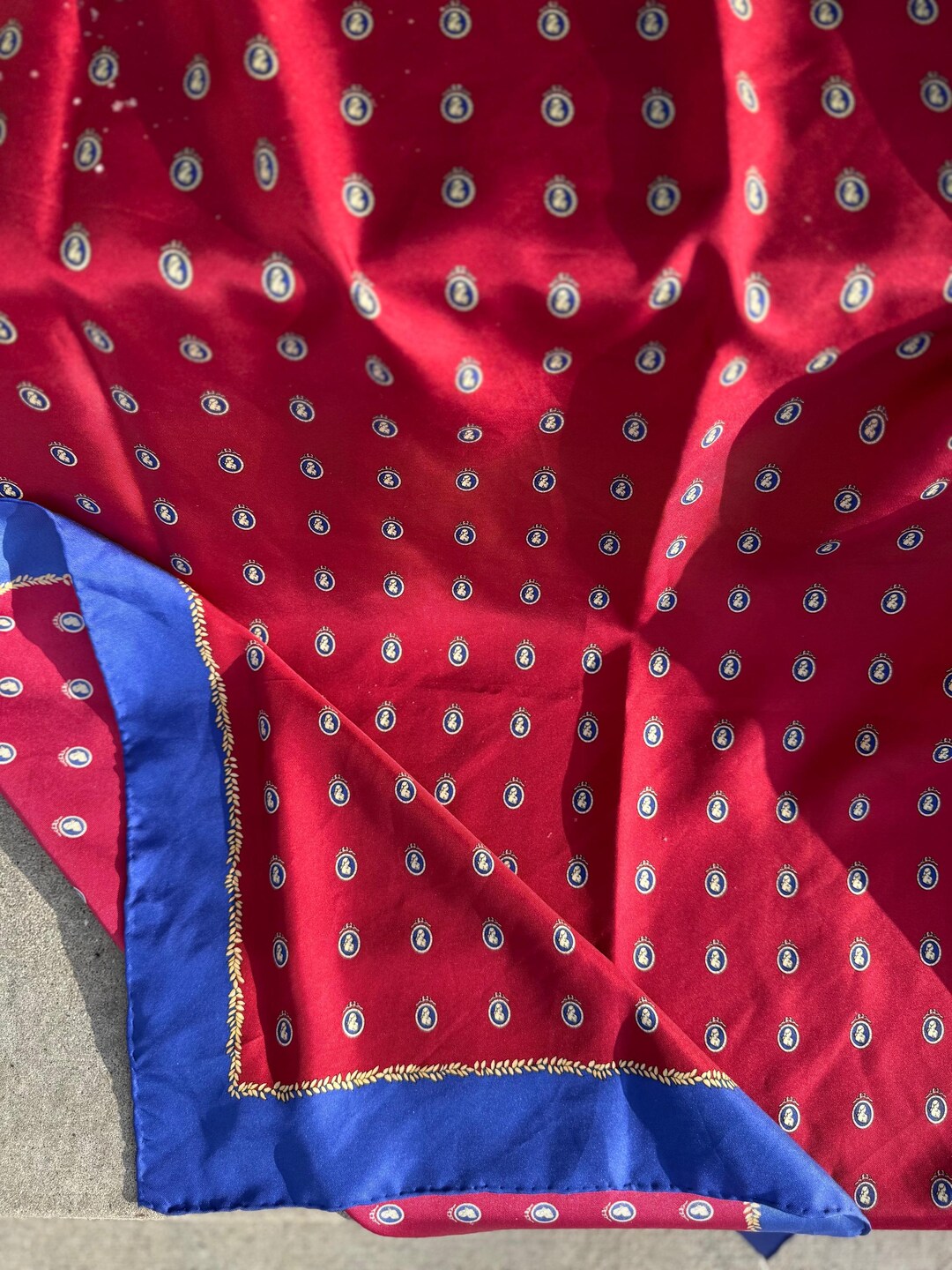 Vintage Designer Adam Smith Large Square Silk Scarf Wild Rag Western ...