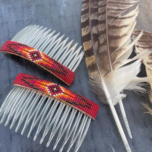 Hand Beaded Native American Hair Comb - Etsy