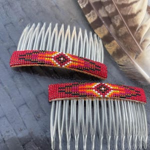 Hand Beaded Native American Hair Comb - Etsy