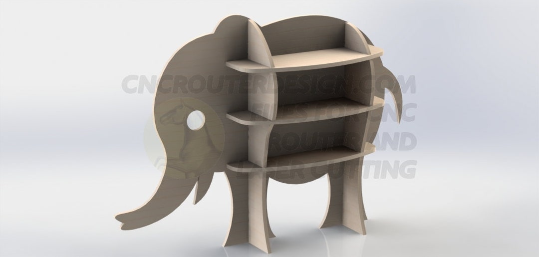 Elephant Rack Design File for CNC Router Cutting or Laser DXF Vectors ...