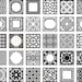Kit 48 Panels Patterns Decorative Square Grids for Laser Cutting DXF ...