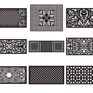 CNC Router and Laser Kit 50 Vectors Files Knockout Panel Decoration ...