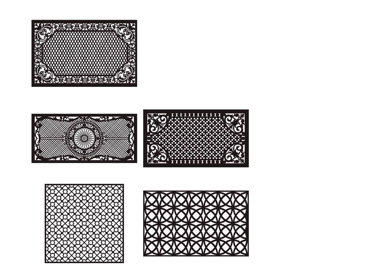 CNC Router and Laser Kit 50 Vectors Files Knockout Panel Decoration ...