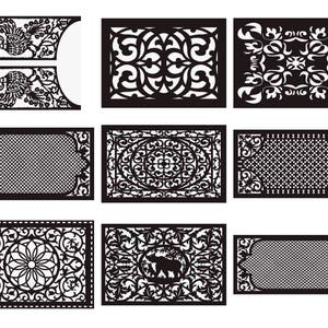 CNC Router and Laser Kit 50 Vectors Files Knockout Panel Decoration ...