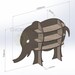 Elephant Rack Design File for CNC Router Cutting or Laser DXF Vectors ...