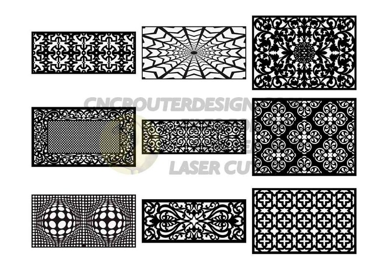 Kit2 44 Vectors of Hollow Panels for CNC Router and Laser Decoration ...