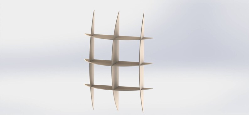 Shelf Design for Laser Cutting DXF File MDF Woodworking Artcam Vcarve ...