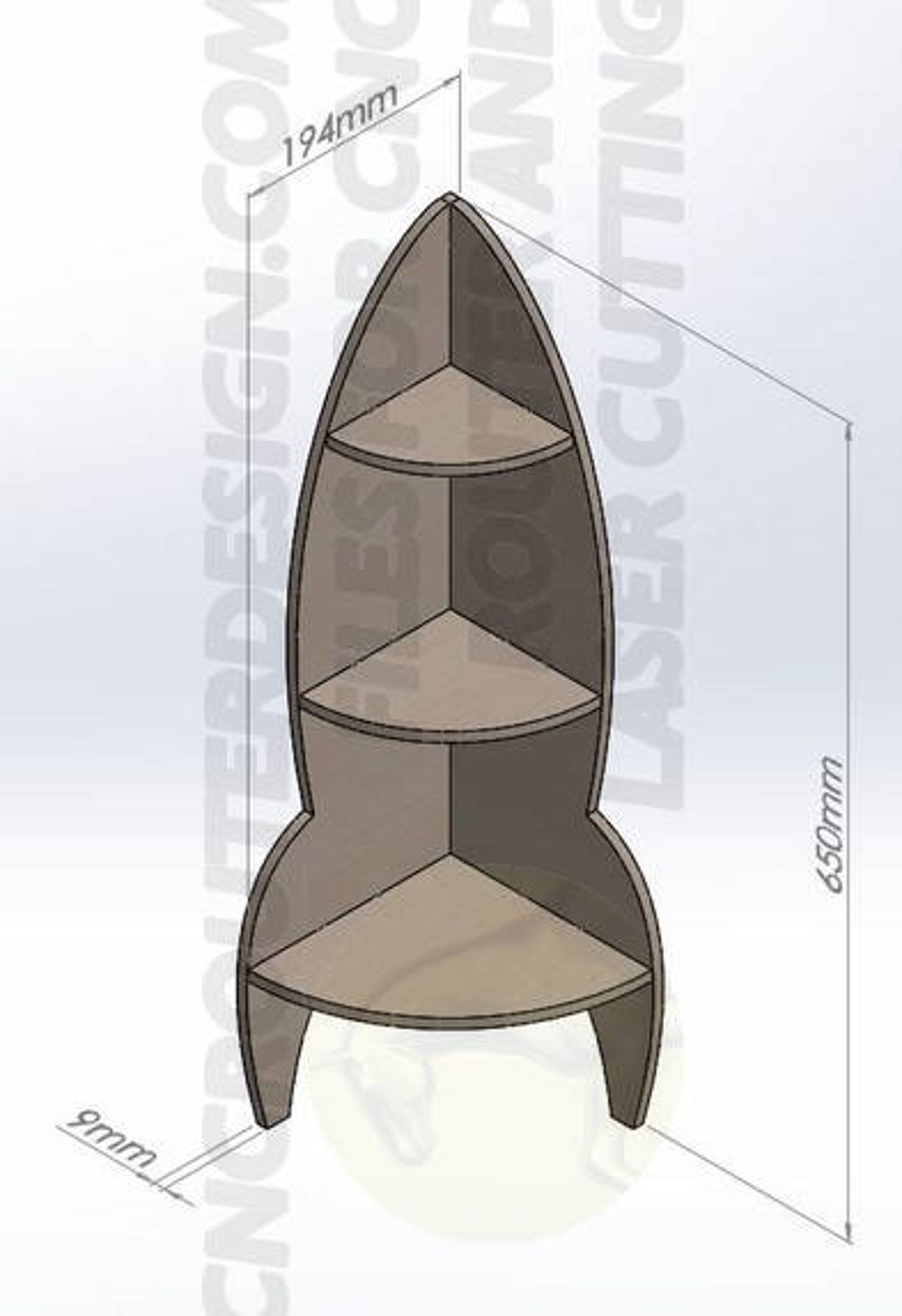 Design for CNC Router and Laser Cutting Wall Corner Shelf Vector File ...
