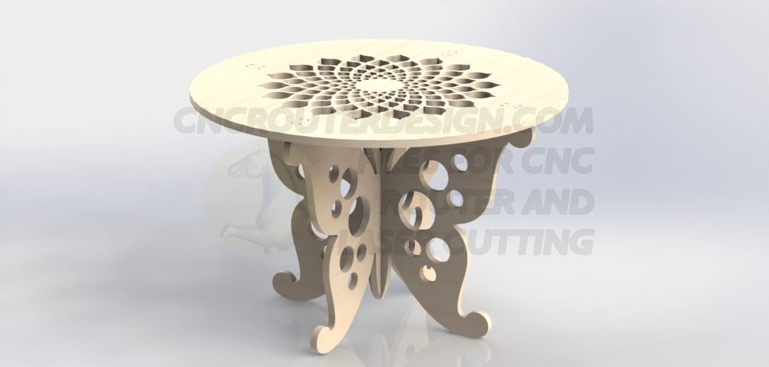 Diseño plantilla mesa de mariposa para CNC Router o corte láser Aspire ...