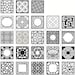 Kit 48 Panels Patterns Decorative Square Grids for Laser Cutting DXF ...