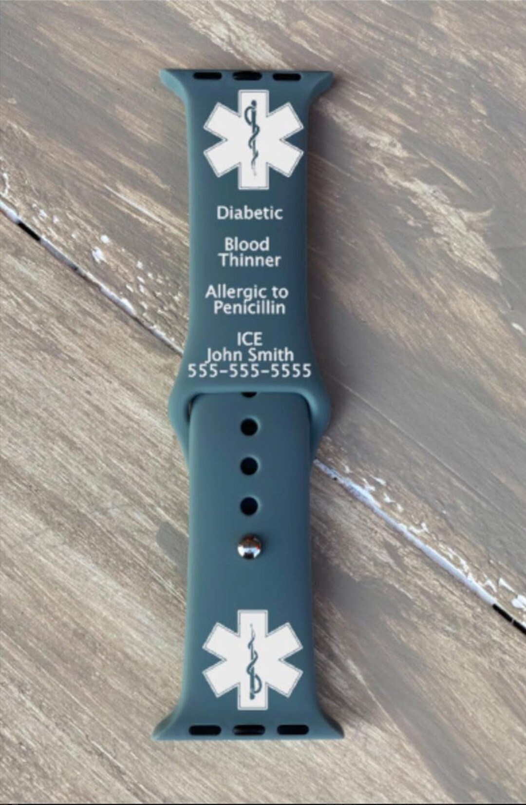 Custom Medical Alert Apple Watch Band - Etsy