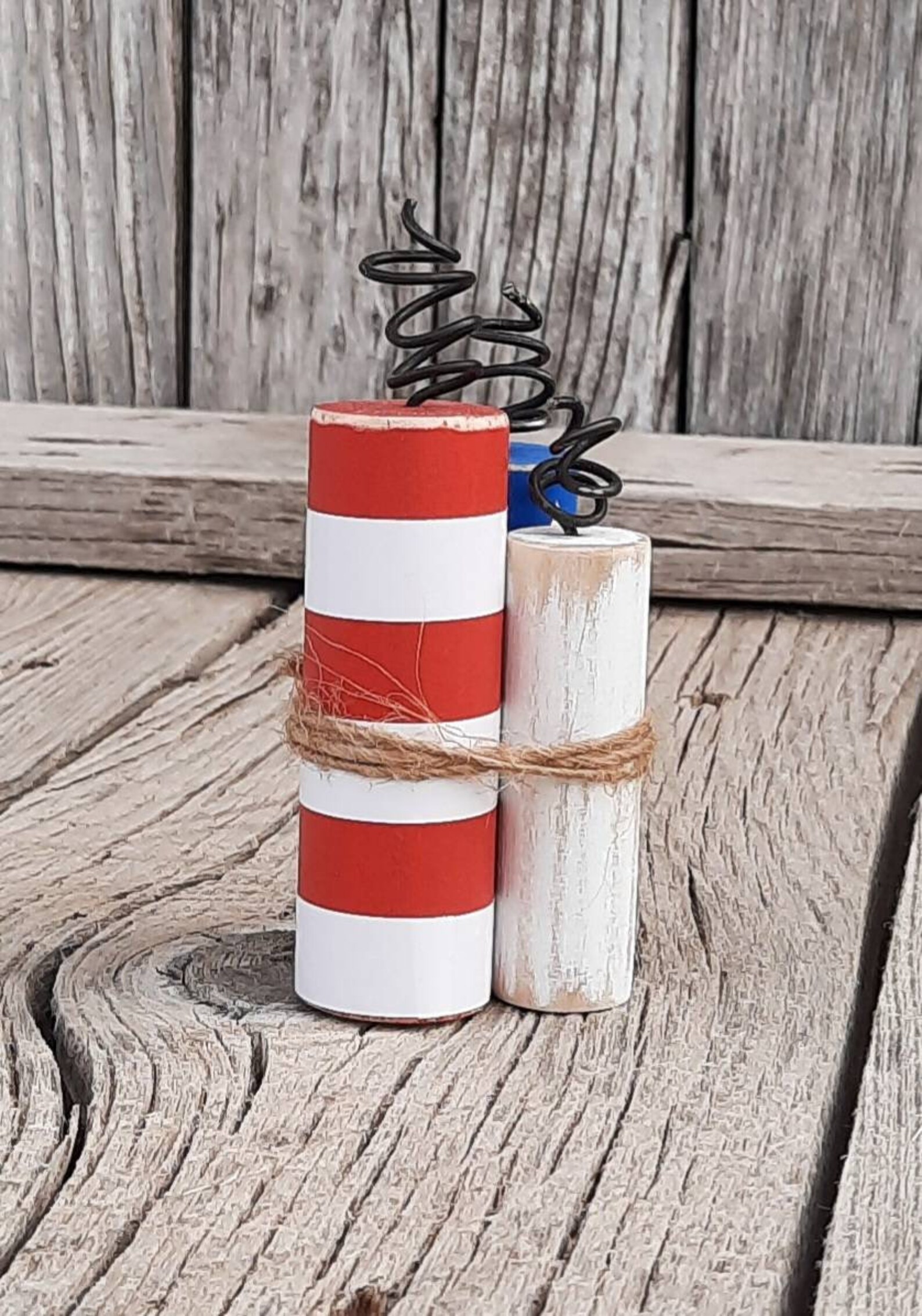 Wooden Firecracker, Small Fireworks Tier Tray Decor, Mini Firecracker ...