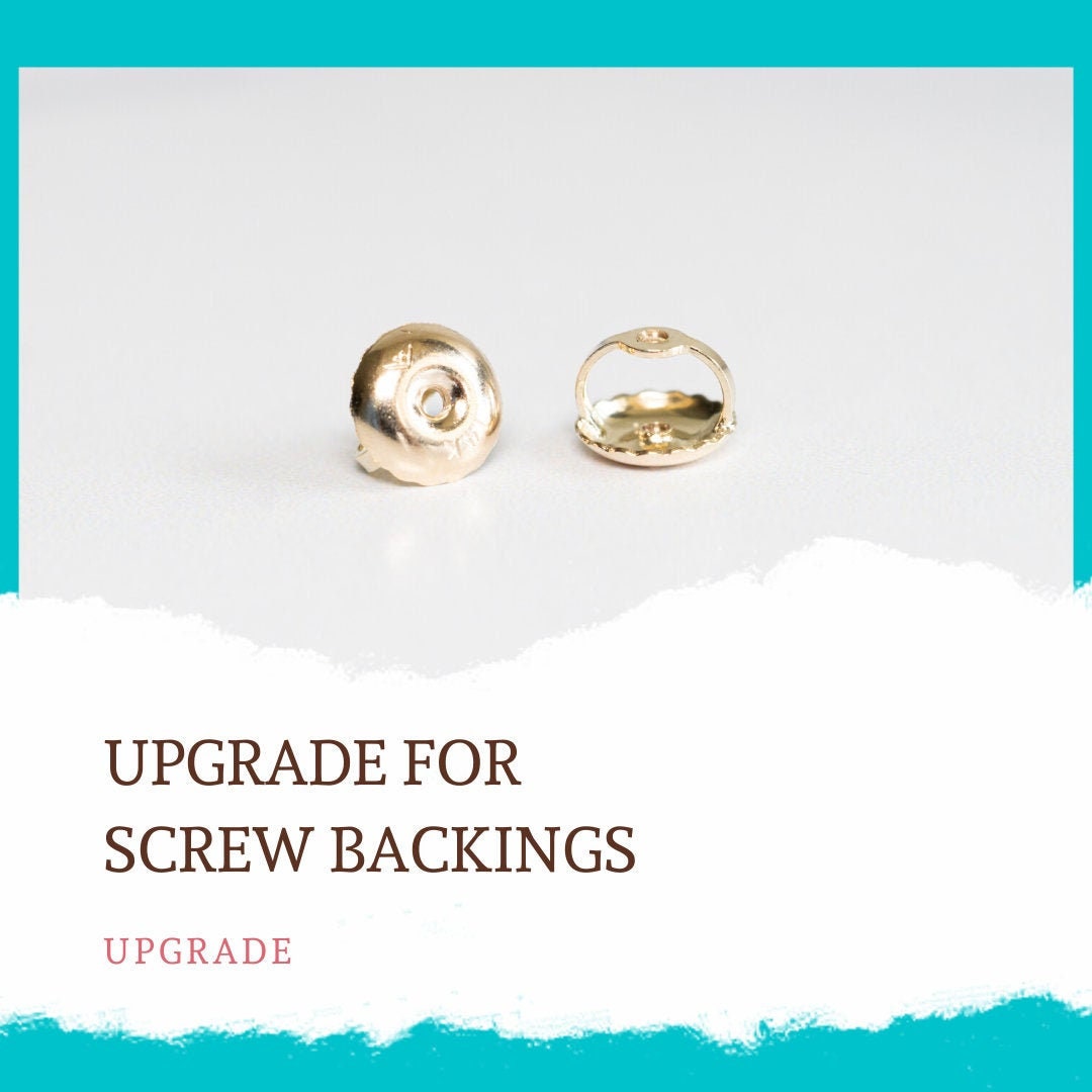 Upgrade for A 14K Screw Back Earring, 14K Replacement Earring Back, 10K ...