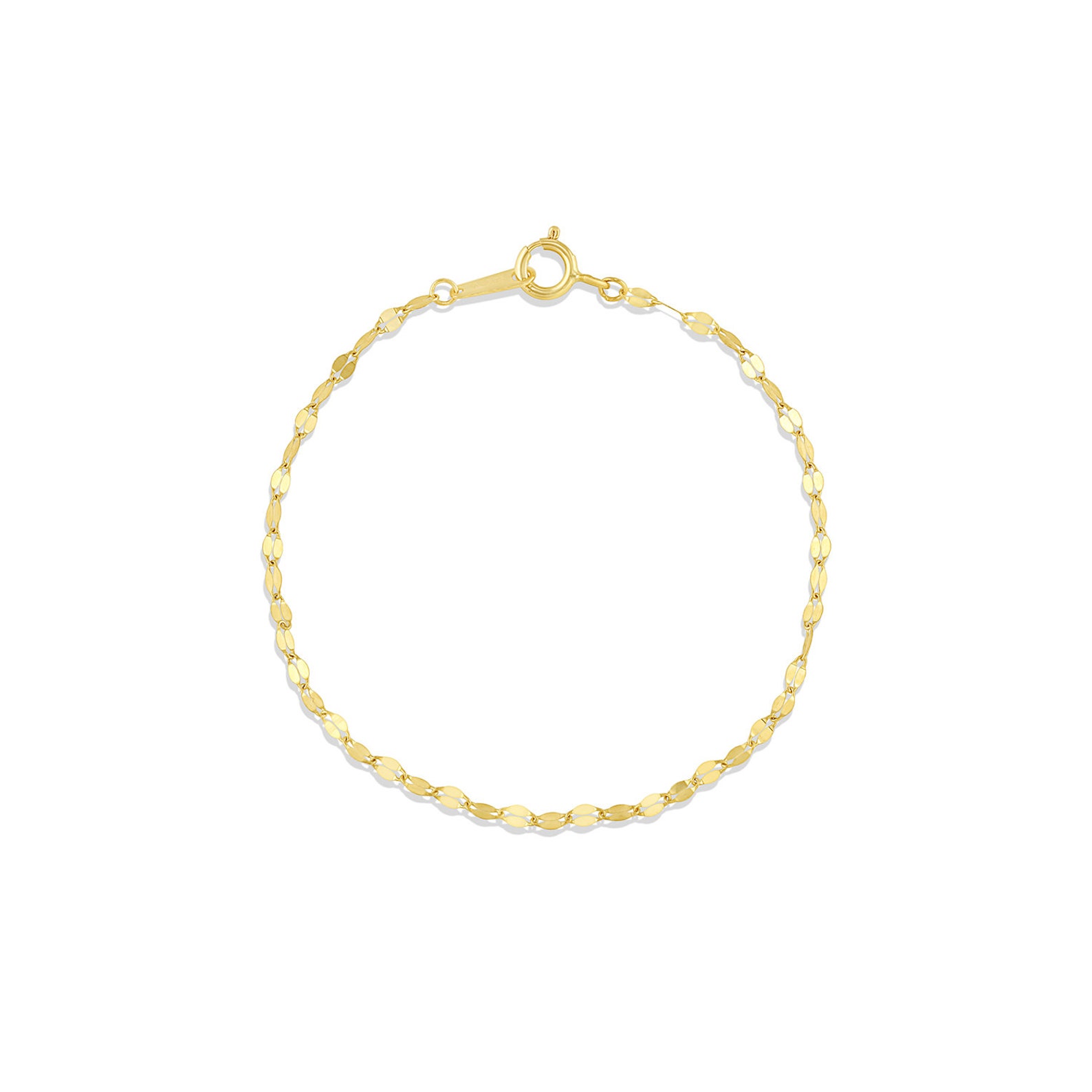 14K SOLID ROSE GOLD Bracelet 14k Minimalist Chain Dainty 14K - Etsy
