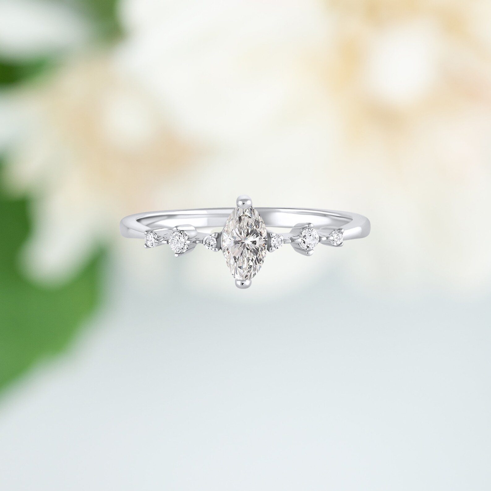 Ava Crystal Ring Sterling Silver Rings for Women Rose Gold | Etsy