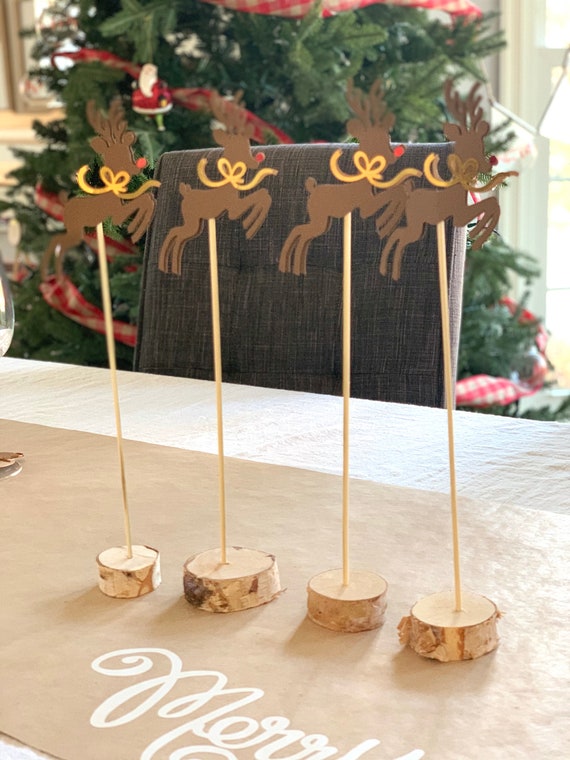 4 Reindeer Centerpieces Holiday Centerpiece Christmas - Etsy