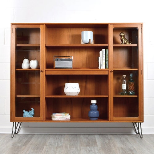 Vintage G PLAN Mid Century Retro Teak Bookcase Display Cabinet - Etsy
