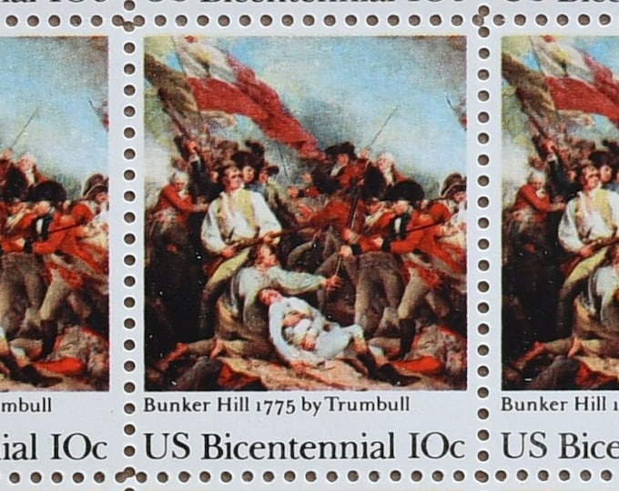 40 X Battle of Bunker Hill 1775 by Trumbull 10c 1975 Postage Stamps ...