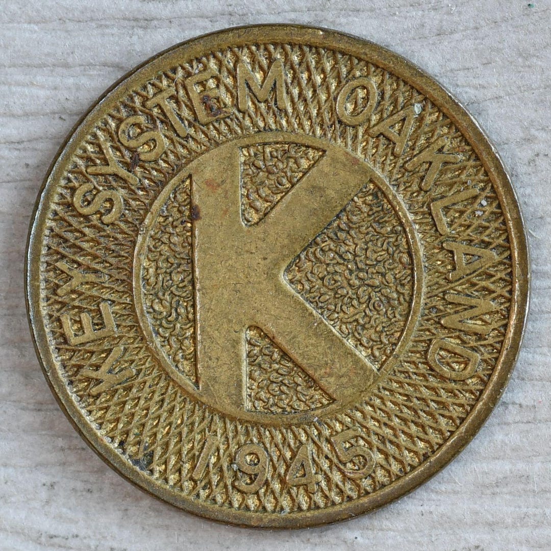 1945 Oakland Key System "good for One Local Fare" California Trolley ...