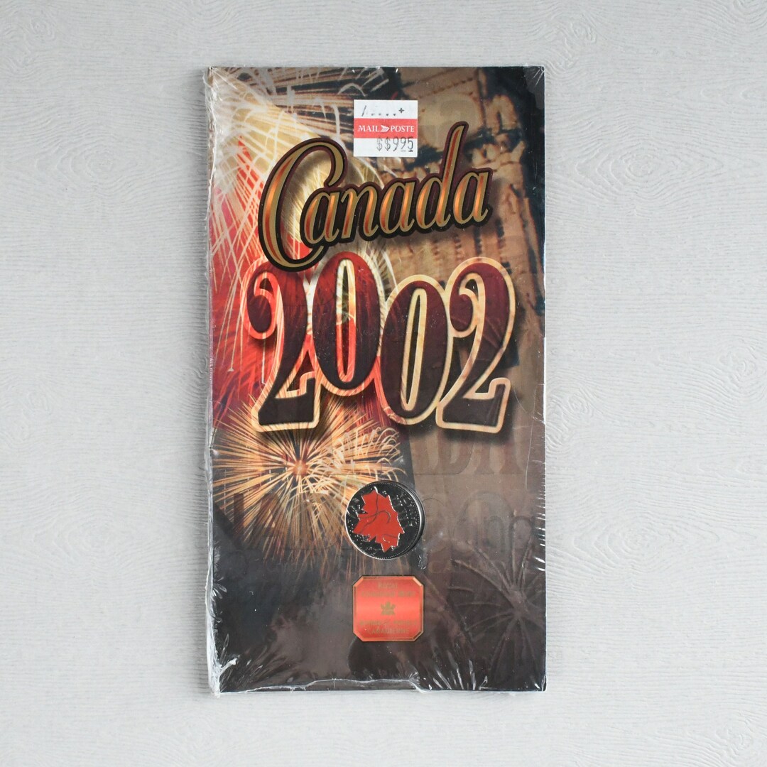 2002 Canada Day Red Maple Leaf Colored Quarter 25 Cents Coin Coin ...