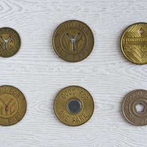 Complete Set of 6 NYC Subway Tokens NYCTA MTA New York City - Etsy