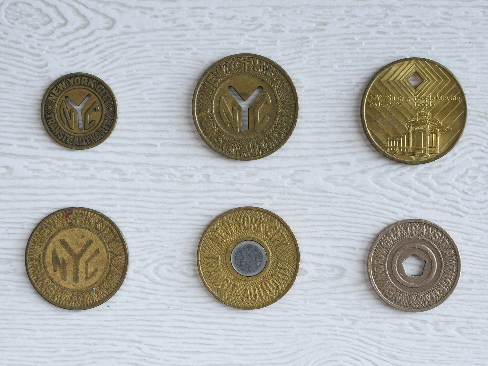 Complete Set of 6 NYC Subway Tokens NYCTA MTA New York City - Etsy