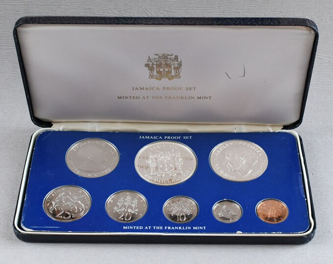 1975 Jamaica 8-coin Proof Set (the Franklin Mint) in Original ...