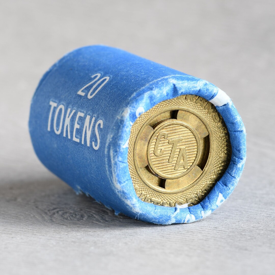 SEALED Roll of Twenty 1957 Chicago Transit Authority CTA Tokens Chicago ...
