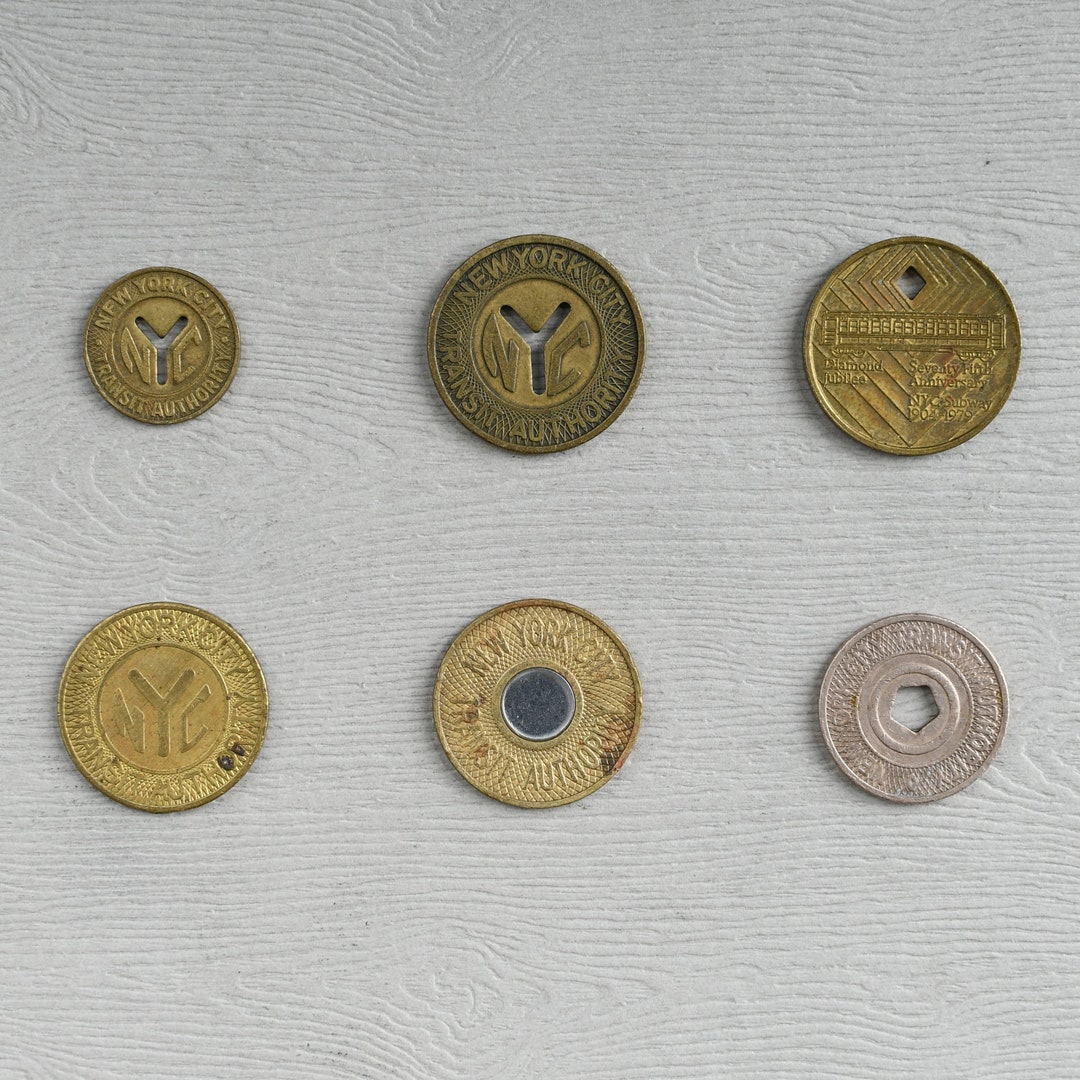 Complete Set of 6 NYC Subway Tokens NYCTA MTA New York City Transit ...