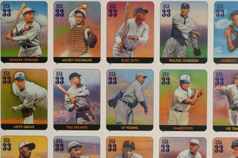 Legends of Baseball: All Century Team - Unused Sheet Full Pane of 20 US ...