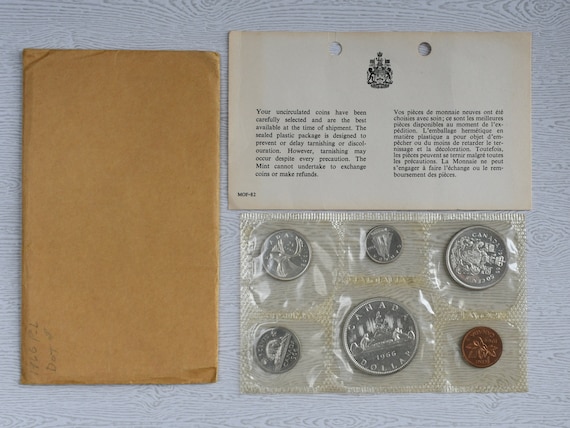 1966 Canada Uncirculated Silver Proof-like 6 Coin Set in | Etsy