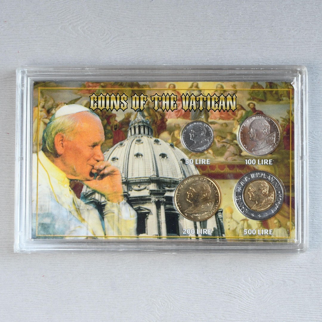 1995 Coins of the Vatican 4-coin Uncirculated Set 50 Lire Through 500 Lire Pope John Paul II - Etsy
