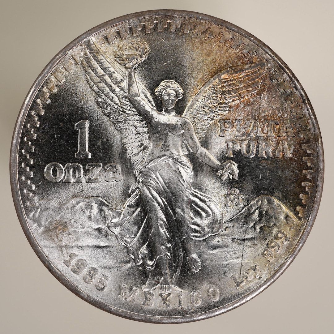 1985 Mexican Libertad Silver Coin 1 Oz. One Troy Ounce .999 Silver ...