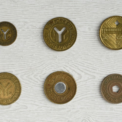 Complete Set of 6 NYC Subway Tokens NYCTA MTA New York City - Etsy