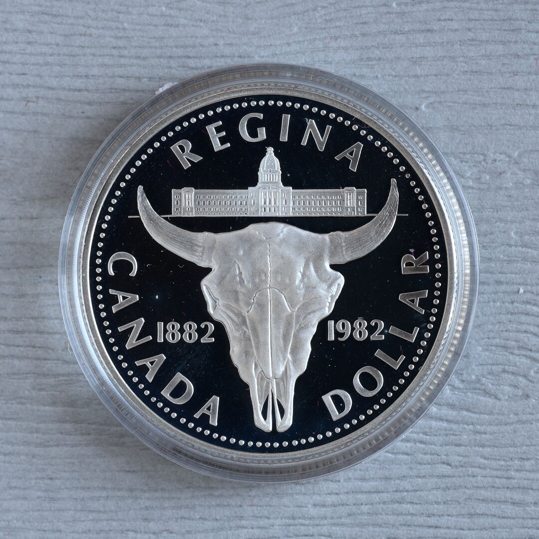 1982 Canada Regina 100th Anniversary Centennial Silver Proof Dollar ...
