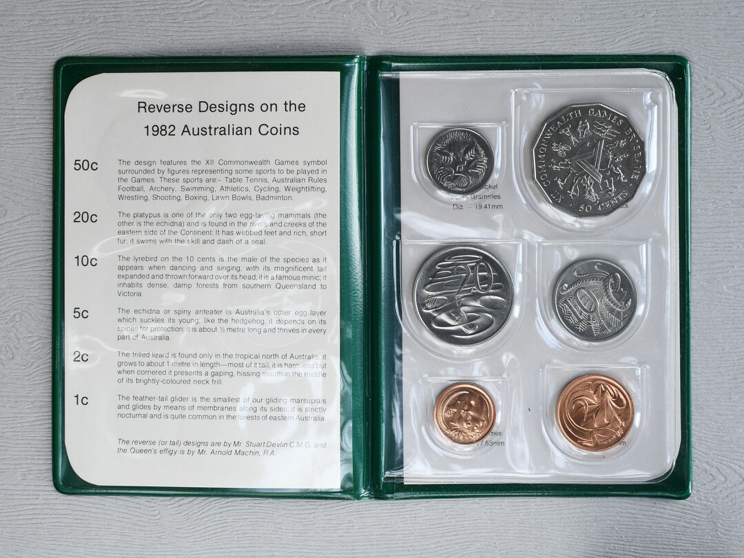 1982 Australia Uncirculated 6 Coin Set in Royal Australian Mint ...