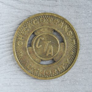 1957 Chicago Transit Authority CTA Token Chicago, IL Illinois Trolley ...