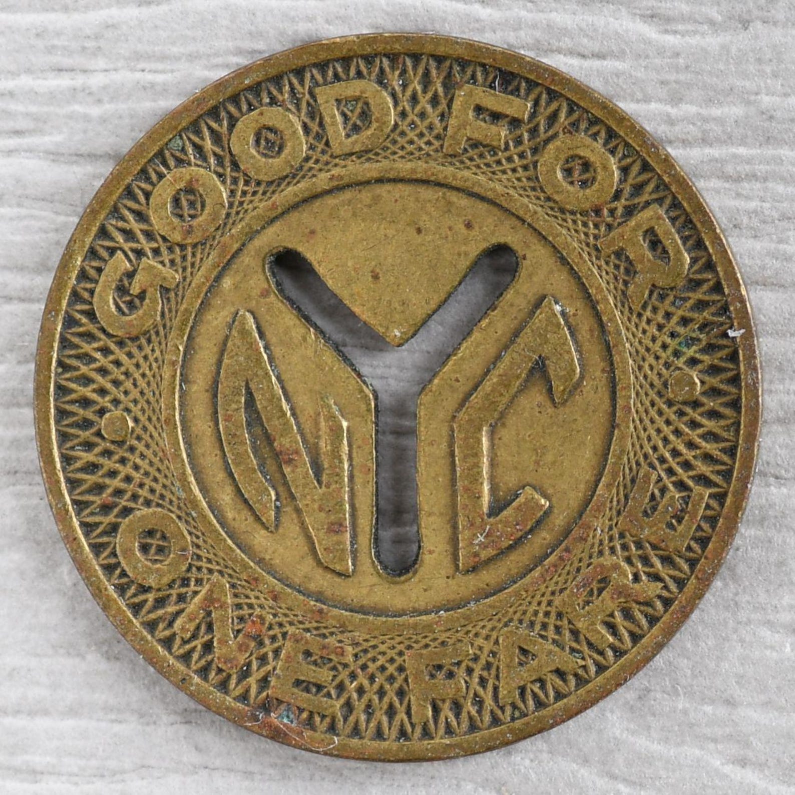 1953 "small Y" NYC New York City Subway Token NYCTA MTA Transit ...