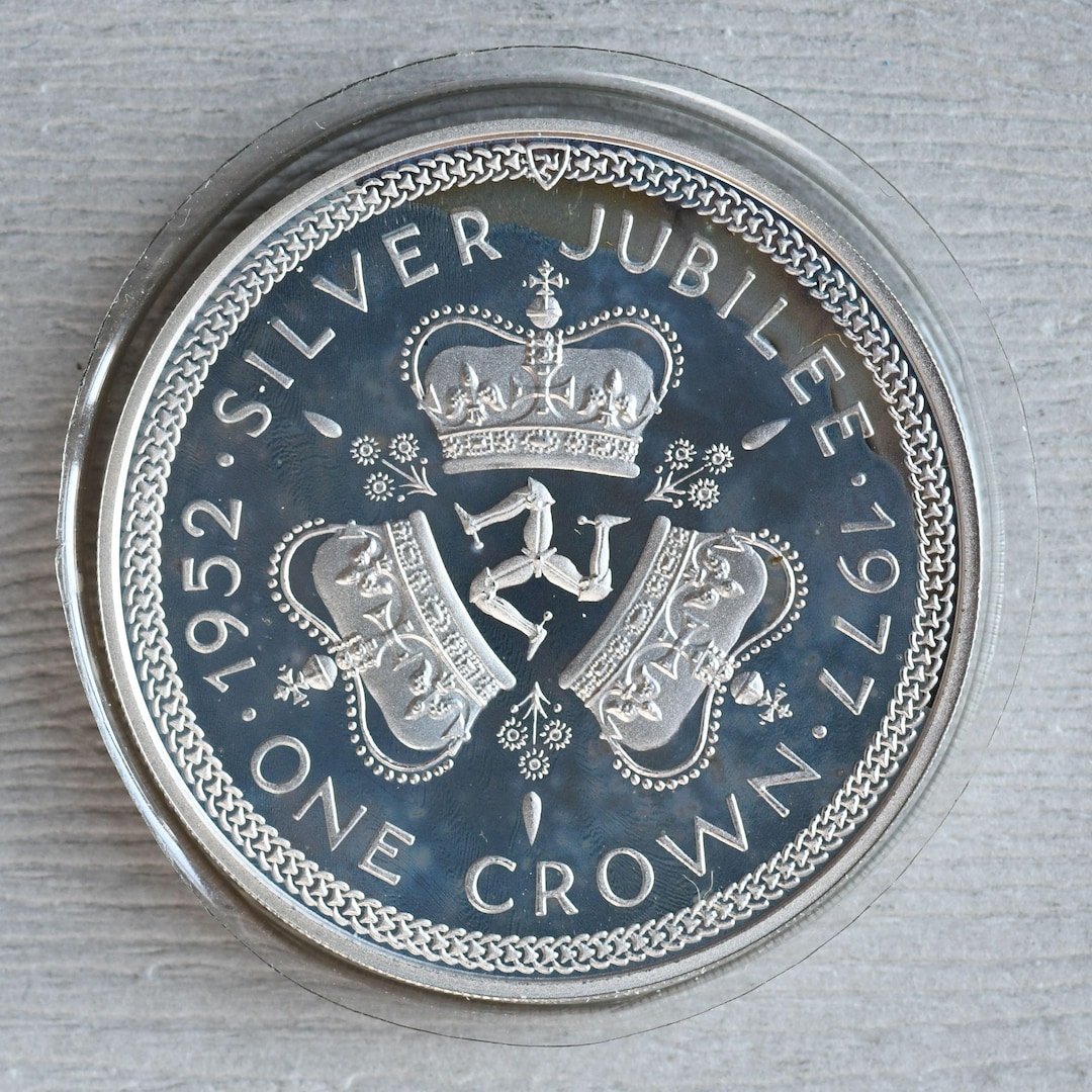 1977 Isle of Man Queen Elizabeth II Silver Jubilee "crown of Crowns ...
