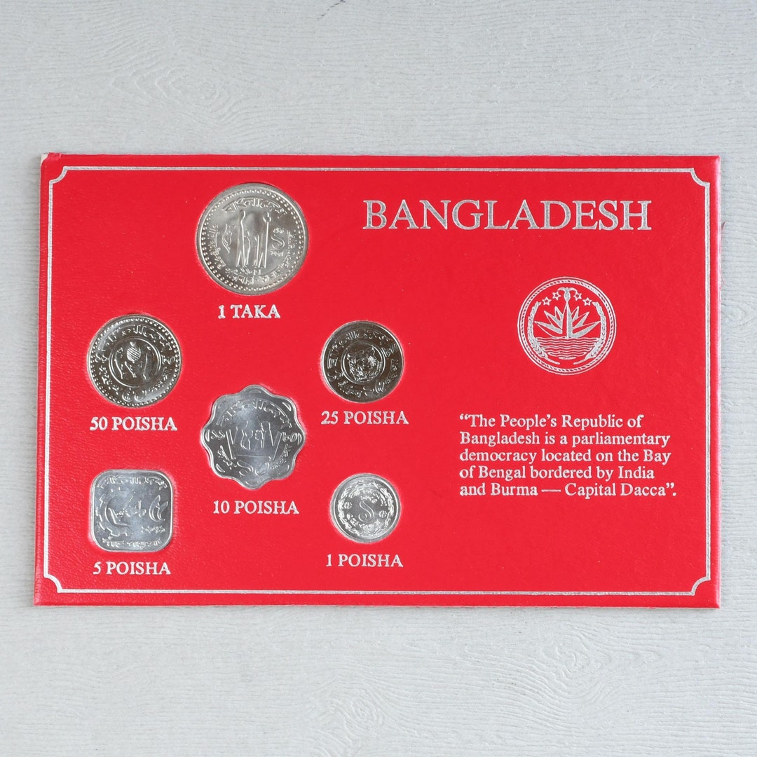 1970s-1980s Coinage of Bangladesh 6-coin Uncirculated Set (1 Poisha ...