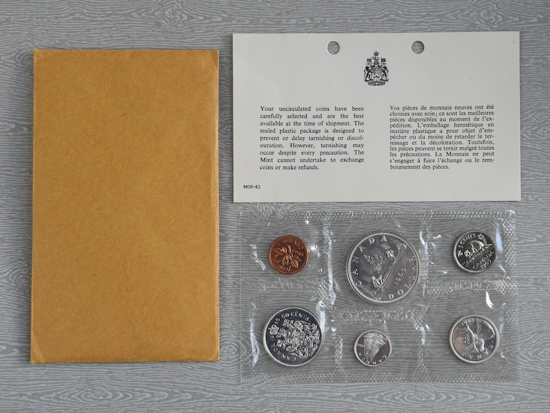 1965 Canada Uncirculated Silver Proof-like 6 Coin Set in | Etsy