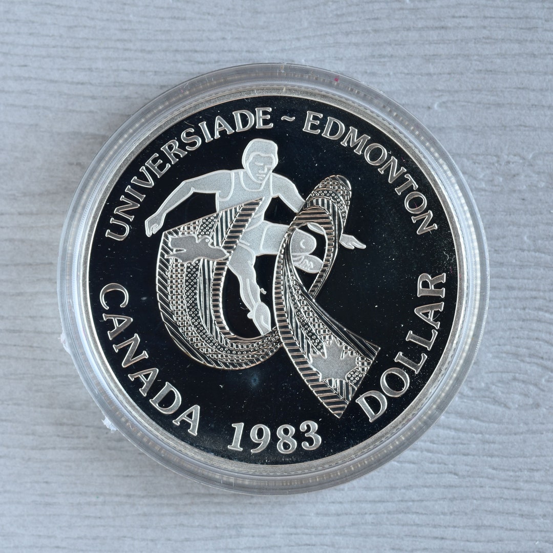 1983 Canada Edmonton University Games Silver Proof Dollar Coin - Etsy