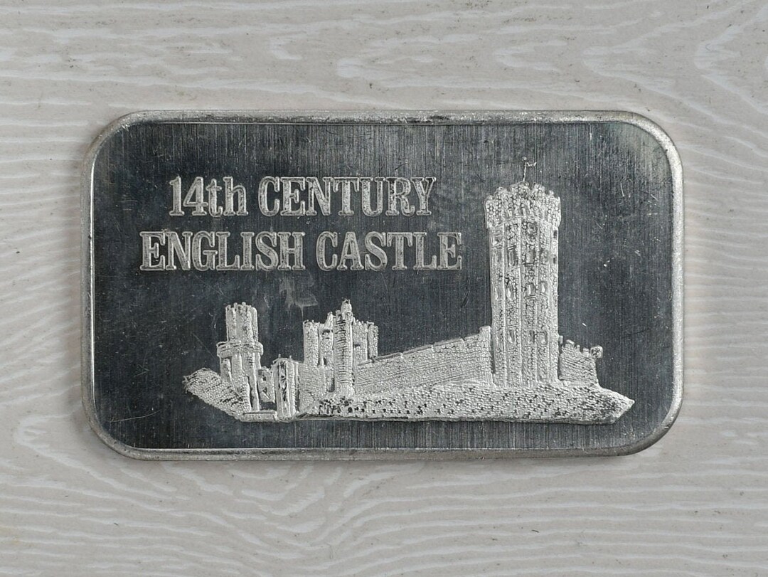 14th Century English Castle MARK IV 1 Troy Ounce .999 Fine Silver Art ...