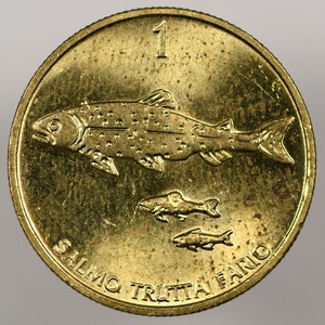 1998 Slovenia 1 Tolar BU Brilliant Uncirculated Brass Coin - Etsy