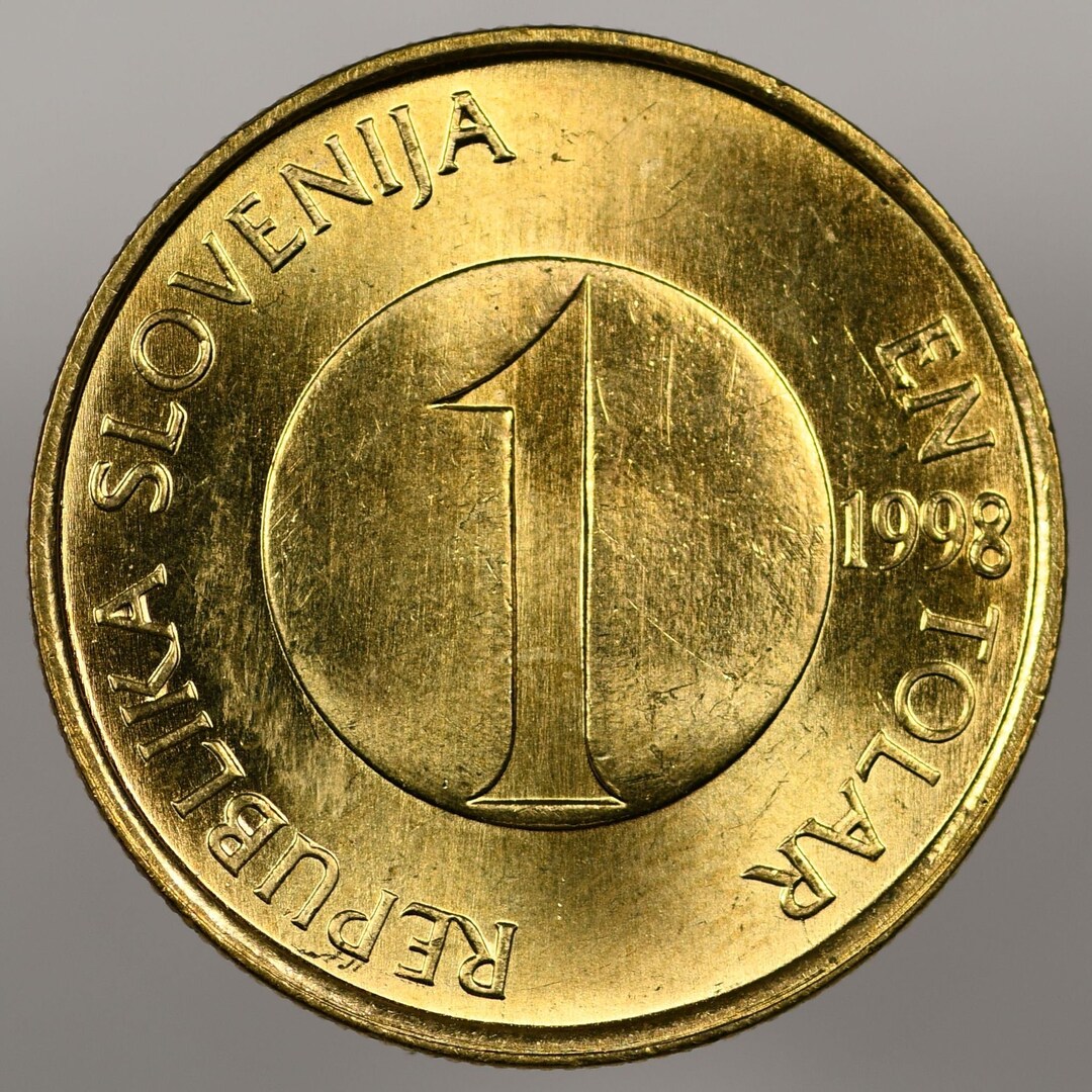 1998 Slovenia 1 Tolar BU Brilliant Uncirculated Brass Coin - Etsy